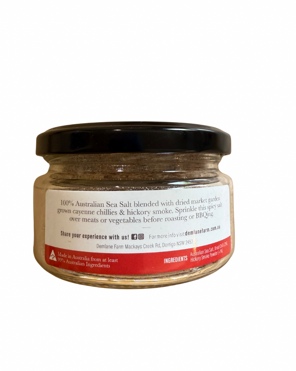 Hickory Smoked Chilli Salt by Demlane Farm 200g – Seasons of New England